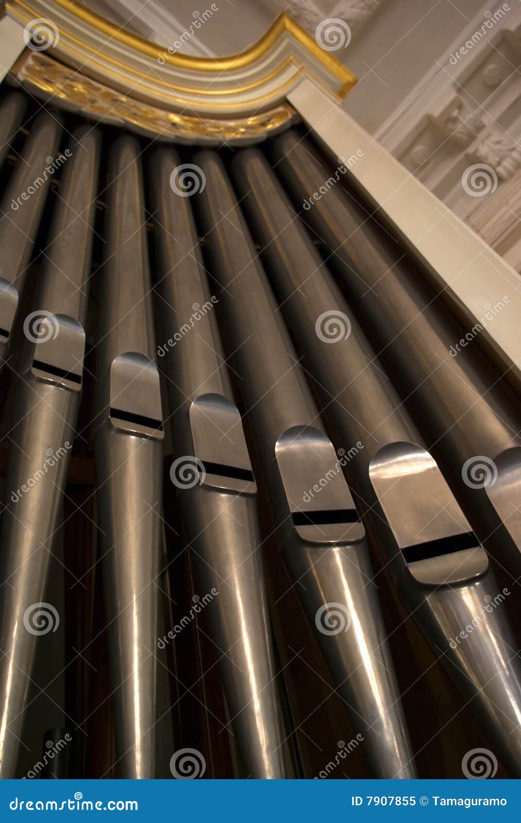 Pipes of the organs stock image. Image of classic, place - 7907855