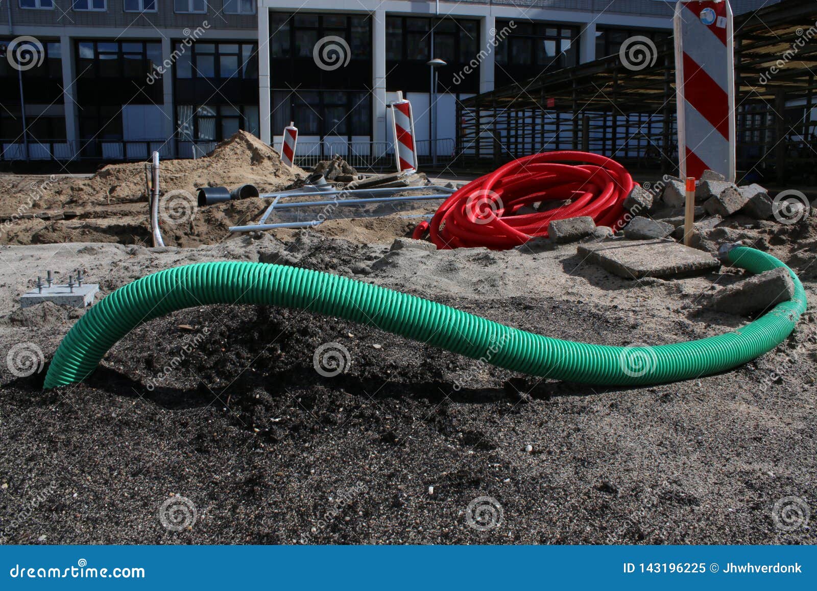Pipes an Other Materials Laying on the Ground at a Unfinished ...