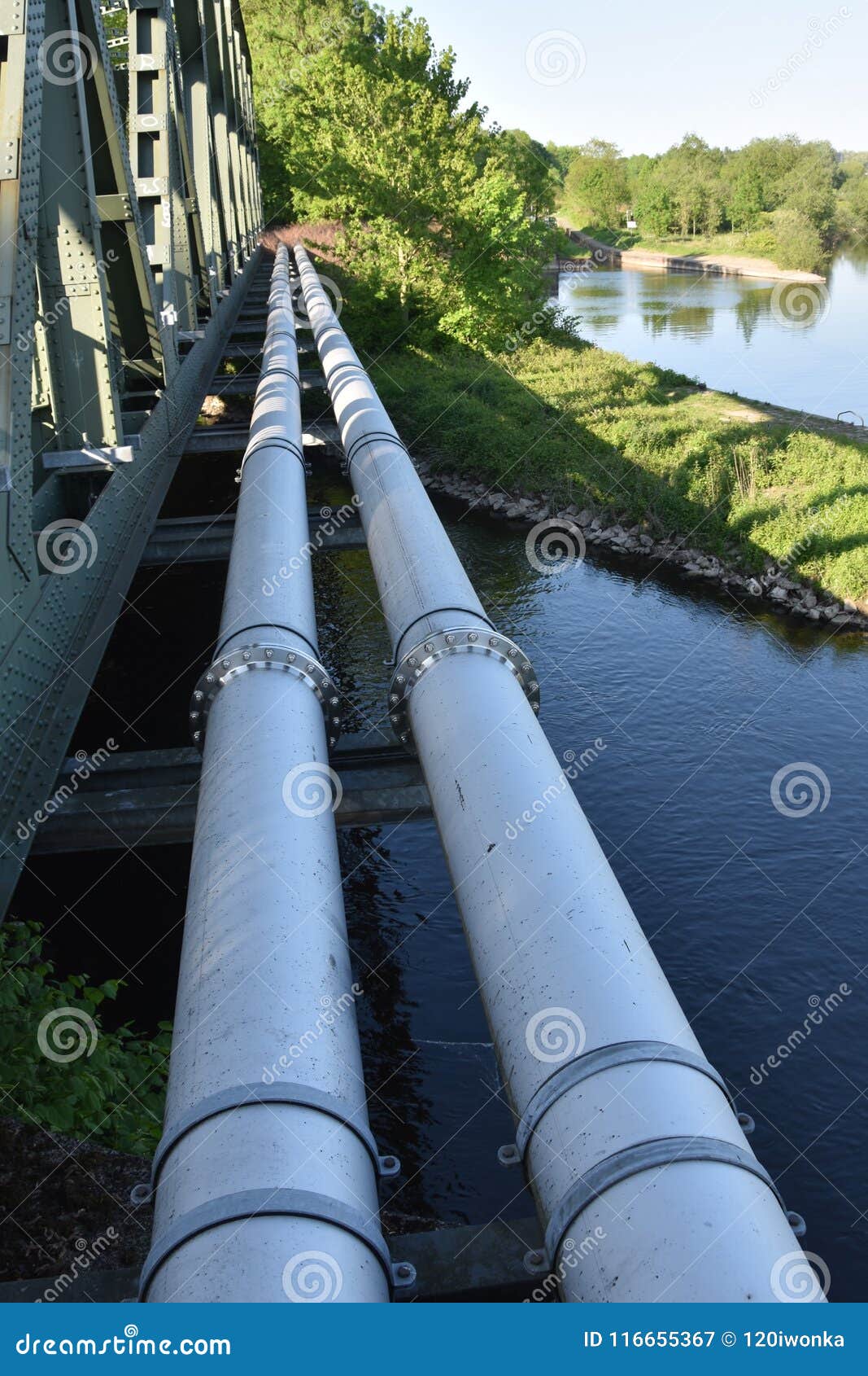 Pipes stock image. Image of perspective, bridge, pipes - 116655367