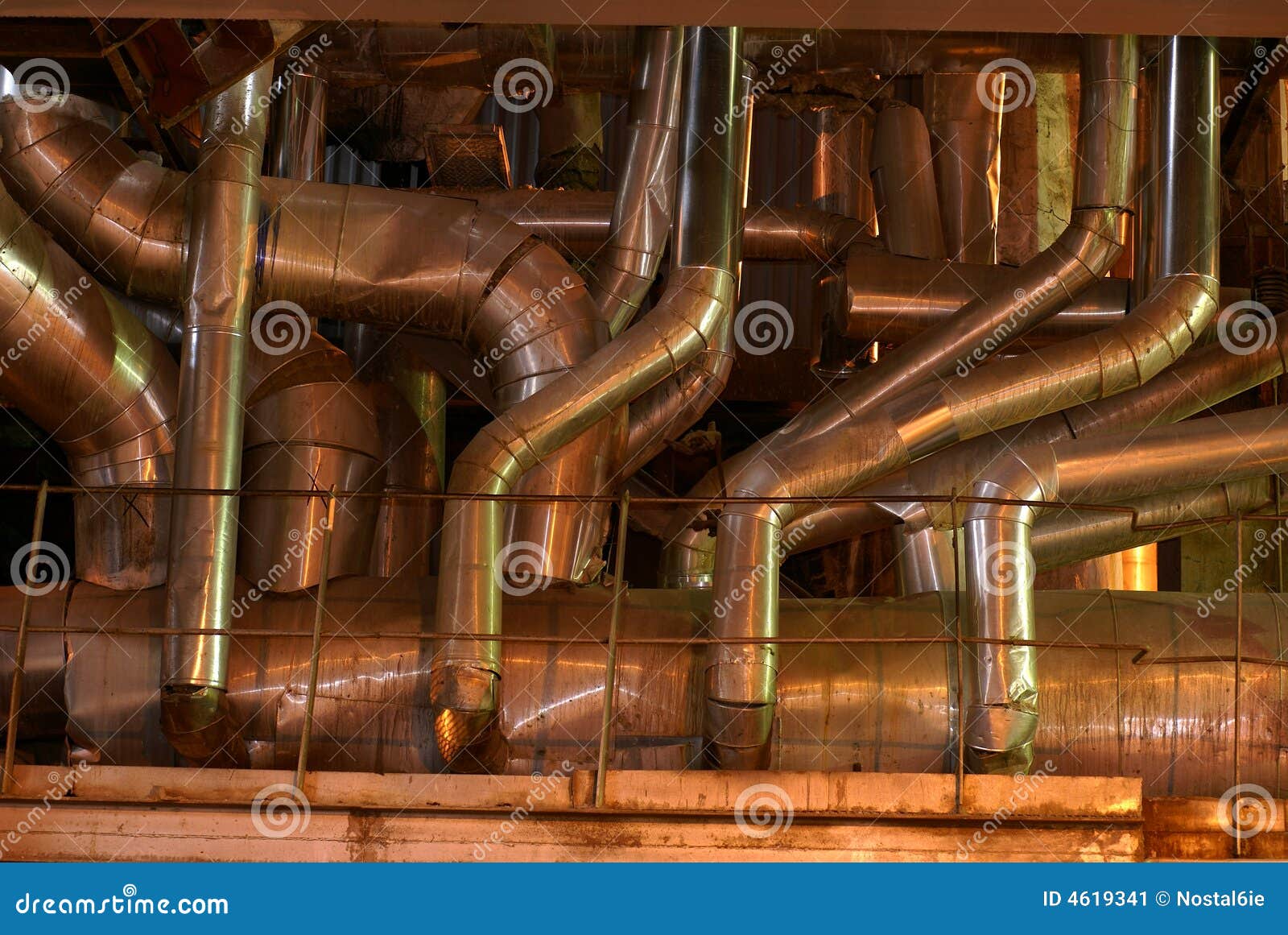 Pipes at a power plant stock image. Image of process, installation ...