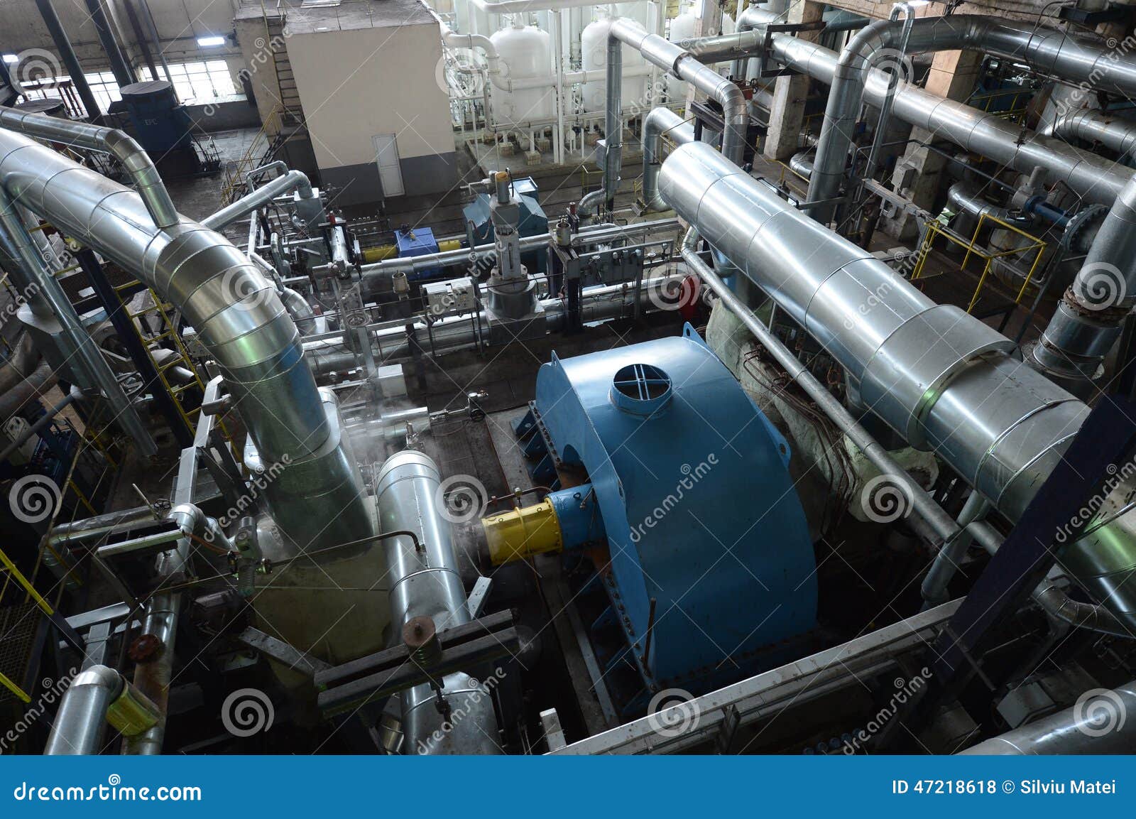 Pipes in power plant stock photo. Image of climate, device - 47218618
