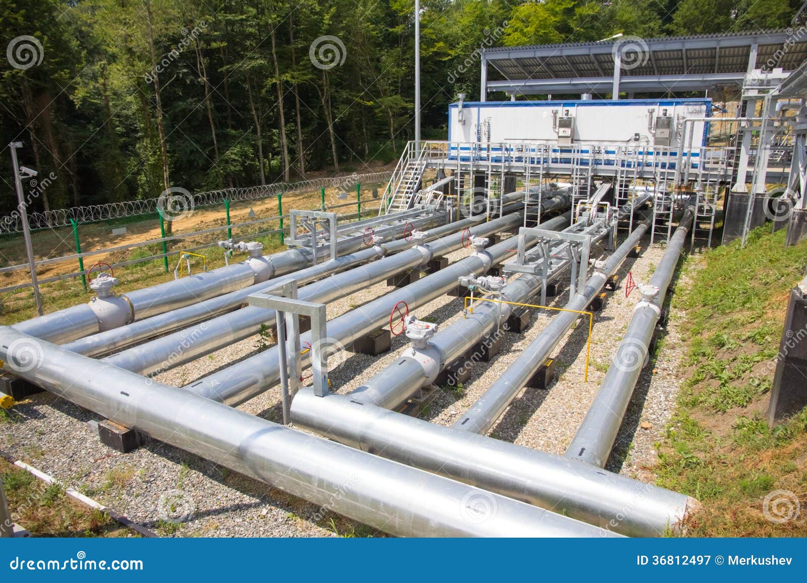 Pipes of power plant stock image. Image of pipeline, iron - 36812497