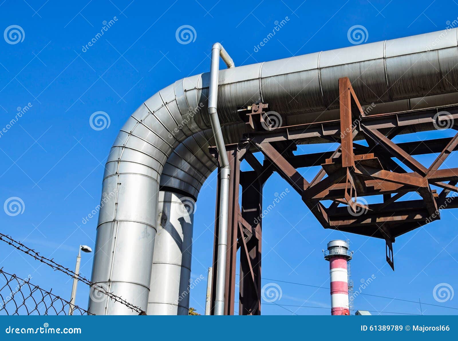 Pipes of the power station stock image. Image of gray - 61389789