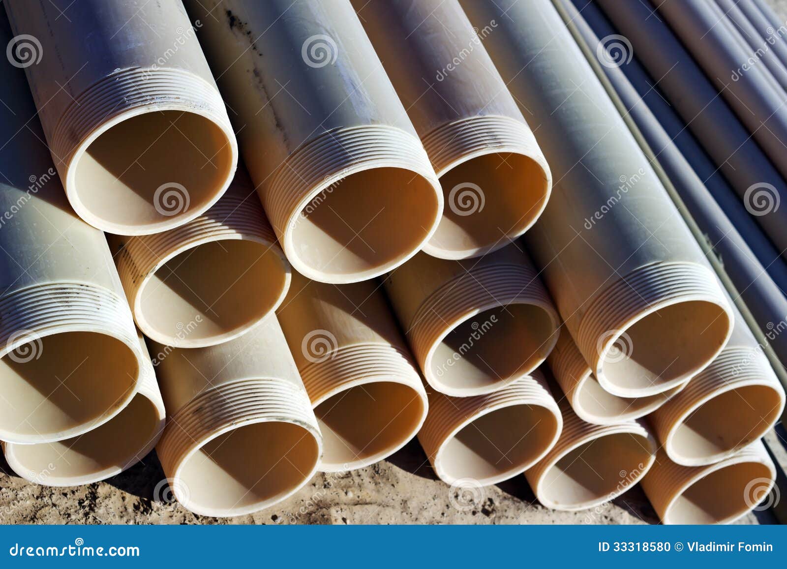 Pipes PVC stock photo. Image of water, pipes, drilling - 33318580
