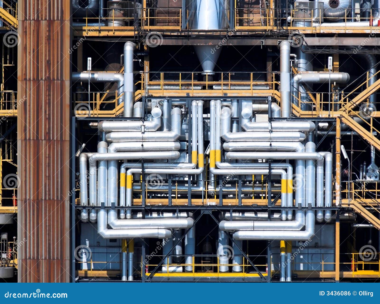 Pipes refinery chemistry stock photo. Image of build, industry - 3436086