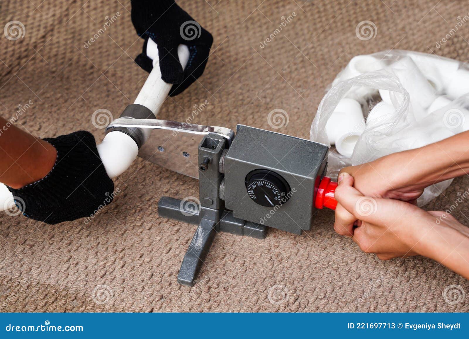 Pipes of Sanitary Engineering Welded Plastic. Ppr Pipe Welding Tool ...