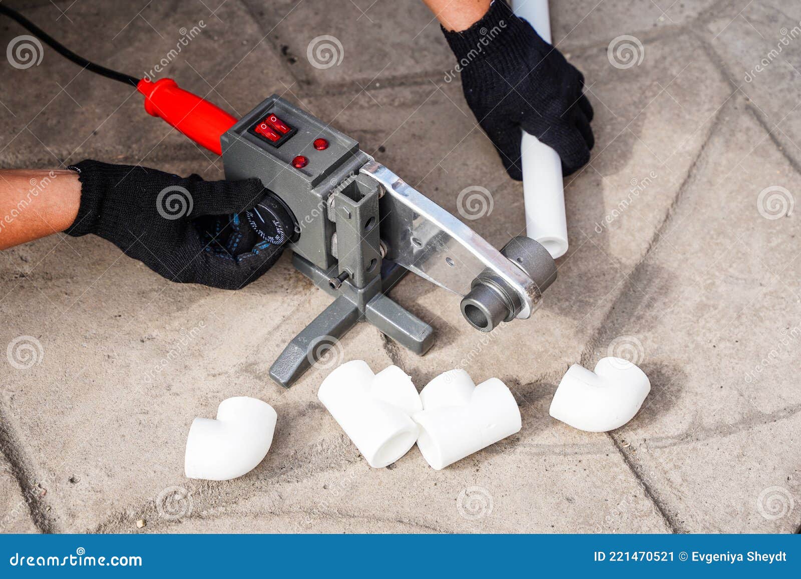 Pipes of Sanitary Engineering Welded Plastic. Ppr Pipe Welding Tool ...