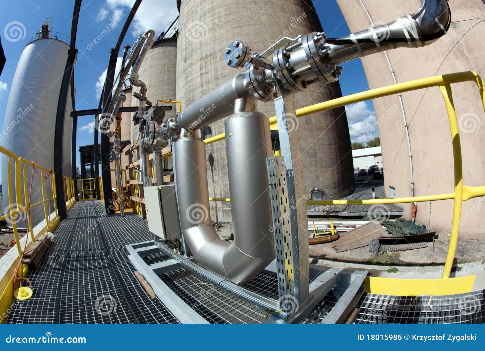 Pipes and tanks stock photo. Image of industry, pump - 18015986