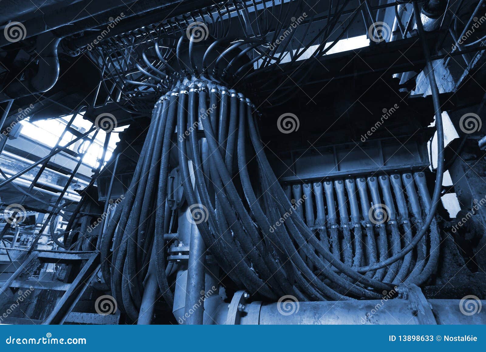 Pipes, Tubes, Cables and Equipment Stock Image - Image of facility ...