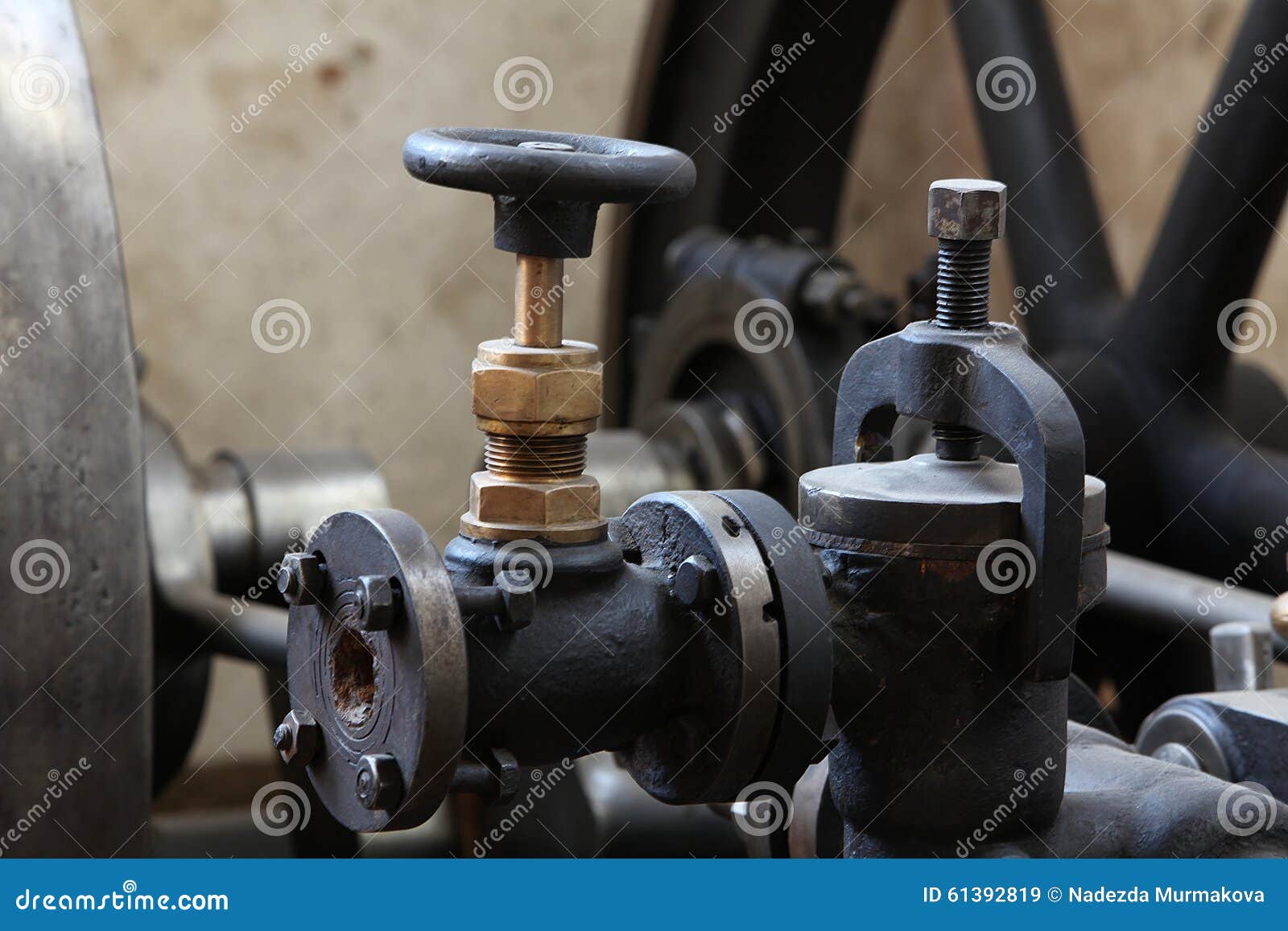 Pipes valve connection - stock image. Image of petroleum - 61392819