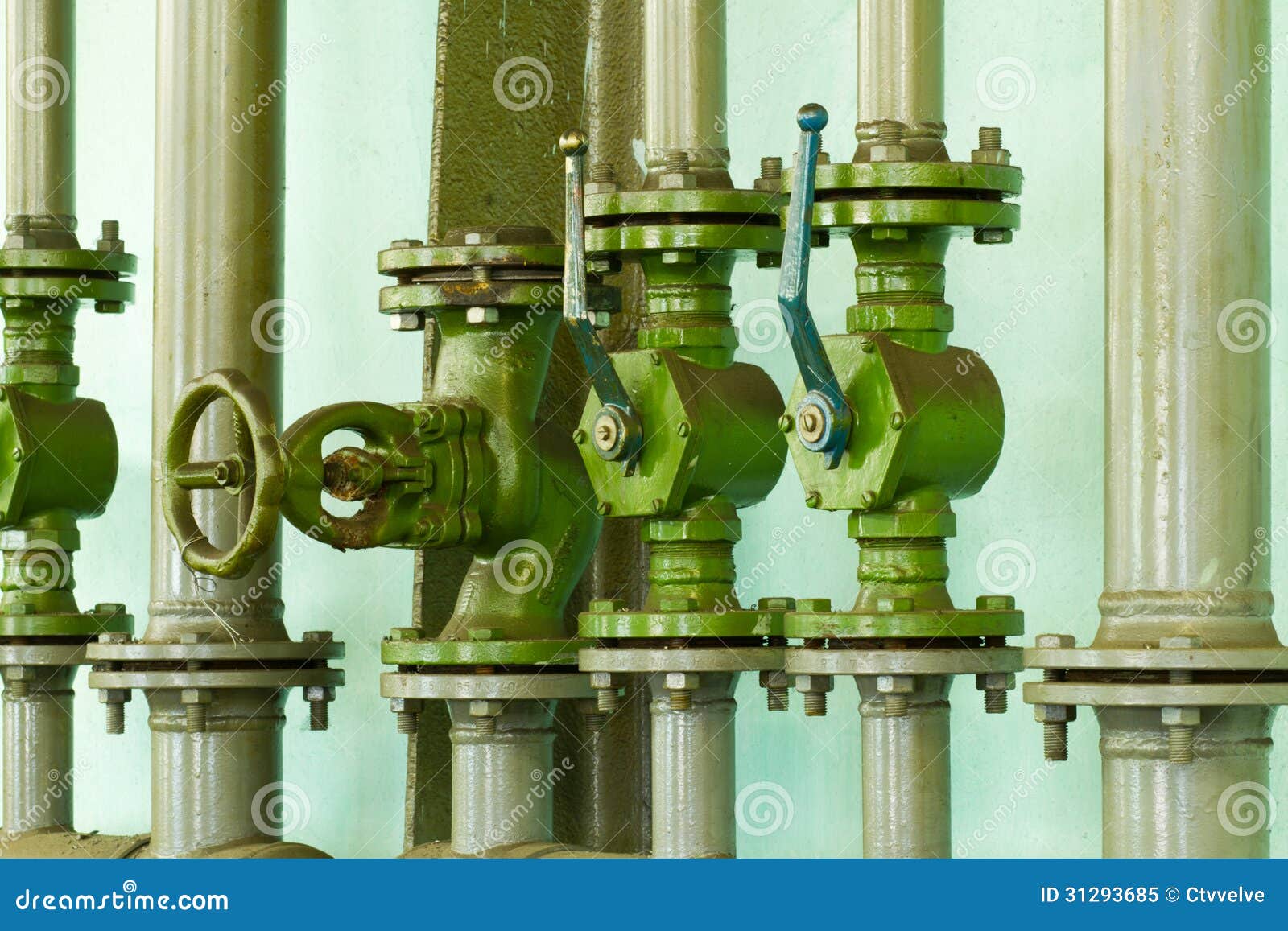Pipes valve connection stock image. Image of system, factory - 31293685