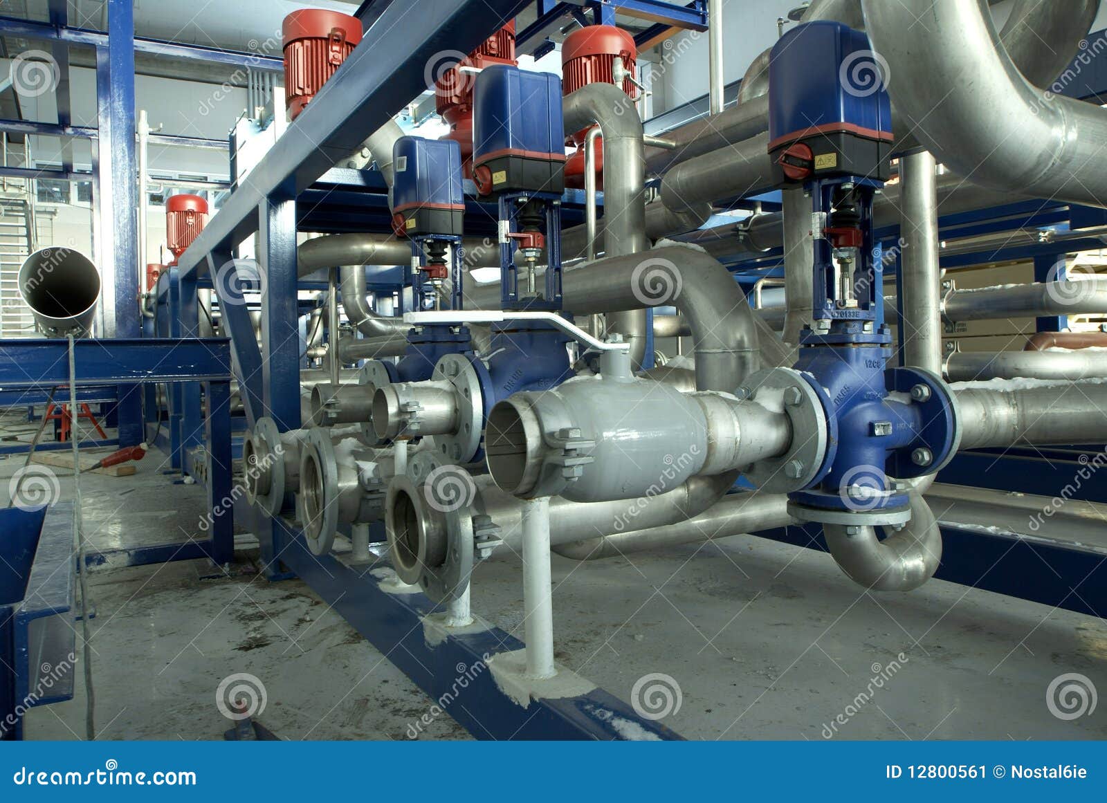 Pipes valves power plant stock image. Image of nuclear - 12800561
