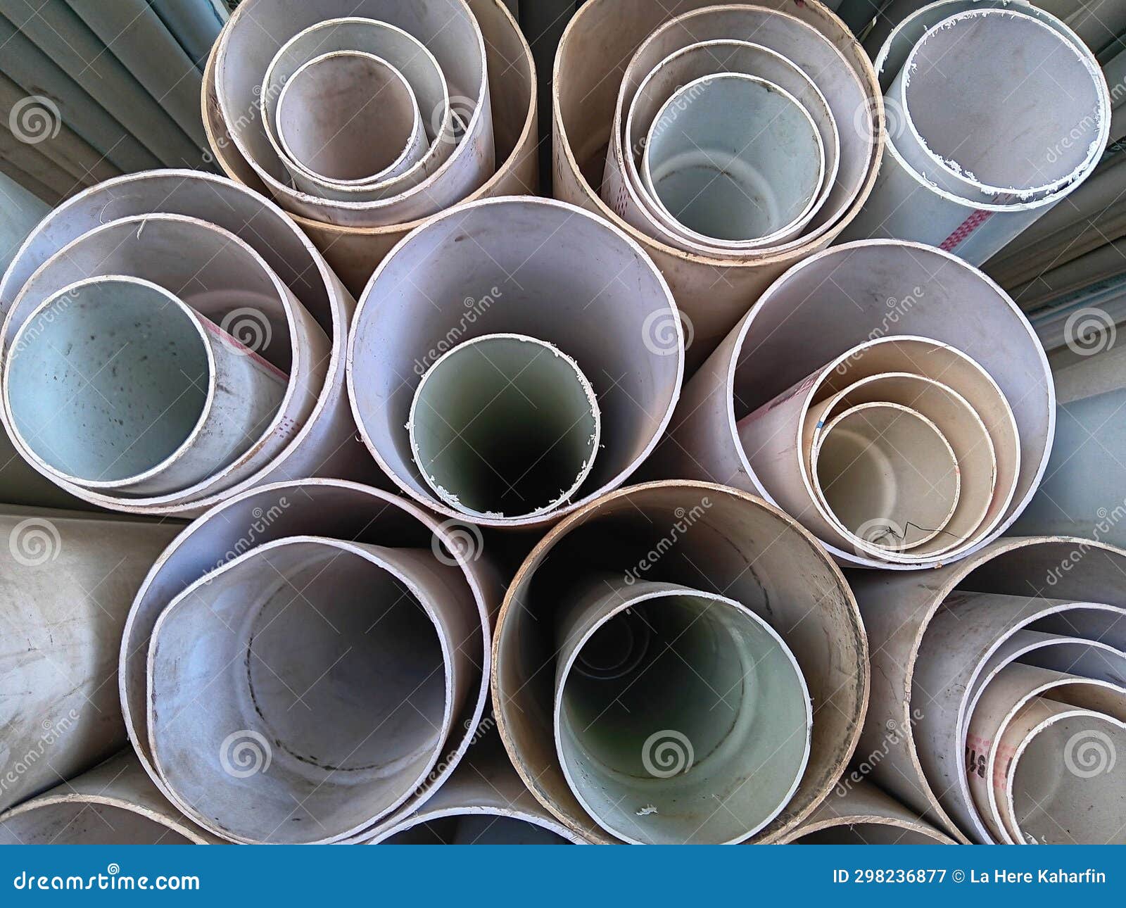Pipes of Various Sizes are on Display Stock Image - Image of shape ...