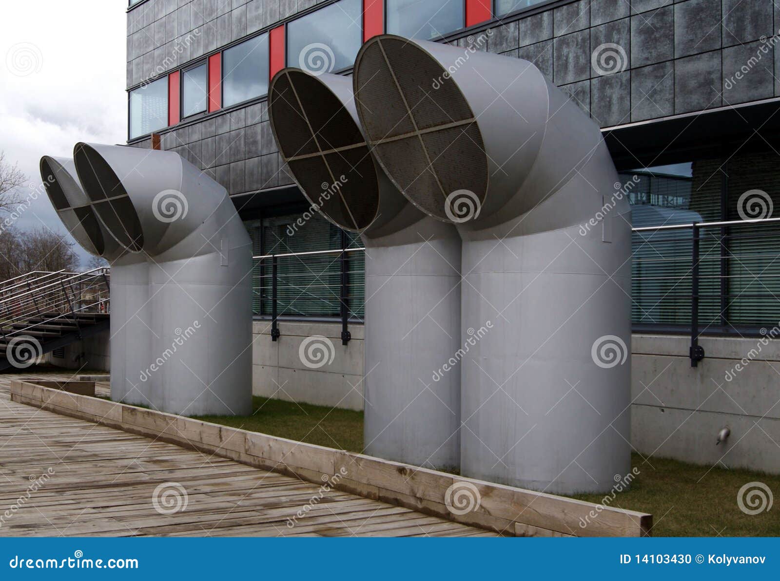 Pipes of ventilation stock photo. Image of metallic, industry - 14103430