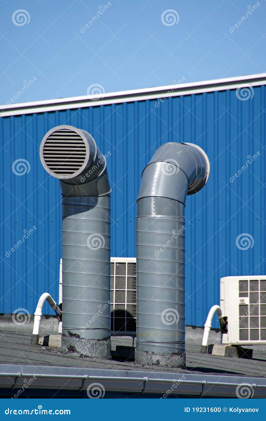 Pipes of ventilation stock photo. Image of technology - 19231600