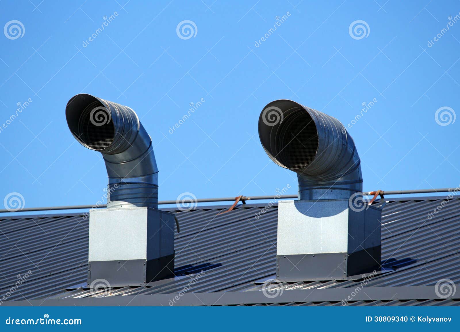 Pipes of ventilation stock photo. Image of power, engineering - 30809340