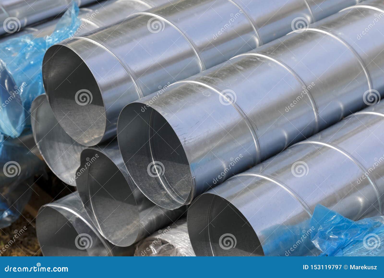 Pipes for Ventilation Systems Stock Image - Image of products, duct ...