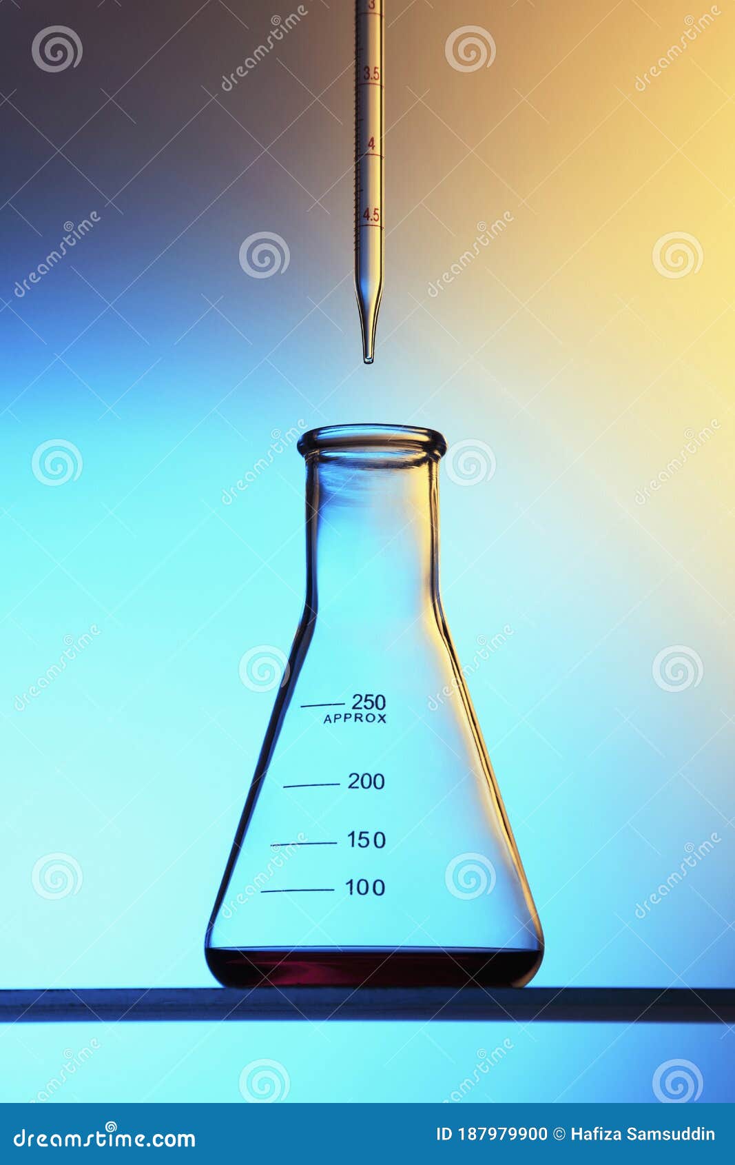 Pipette Above Beaker. Conceptual Image Stock Photo - Image of discovery ...