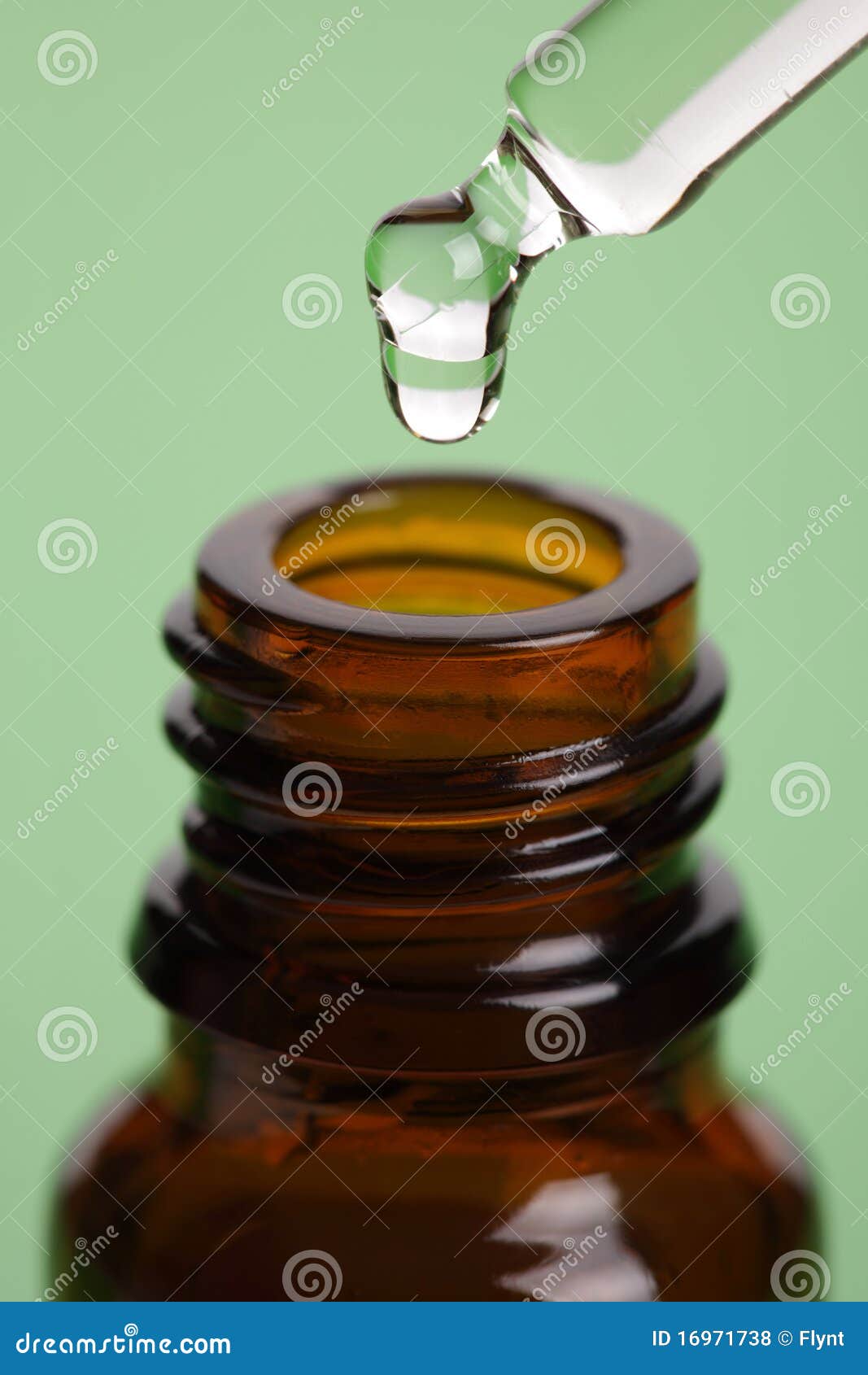 Pipette and Bottle of Essential Oil Stock Photo - Image of care, green ...