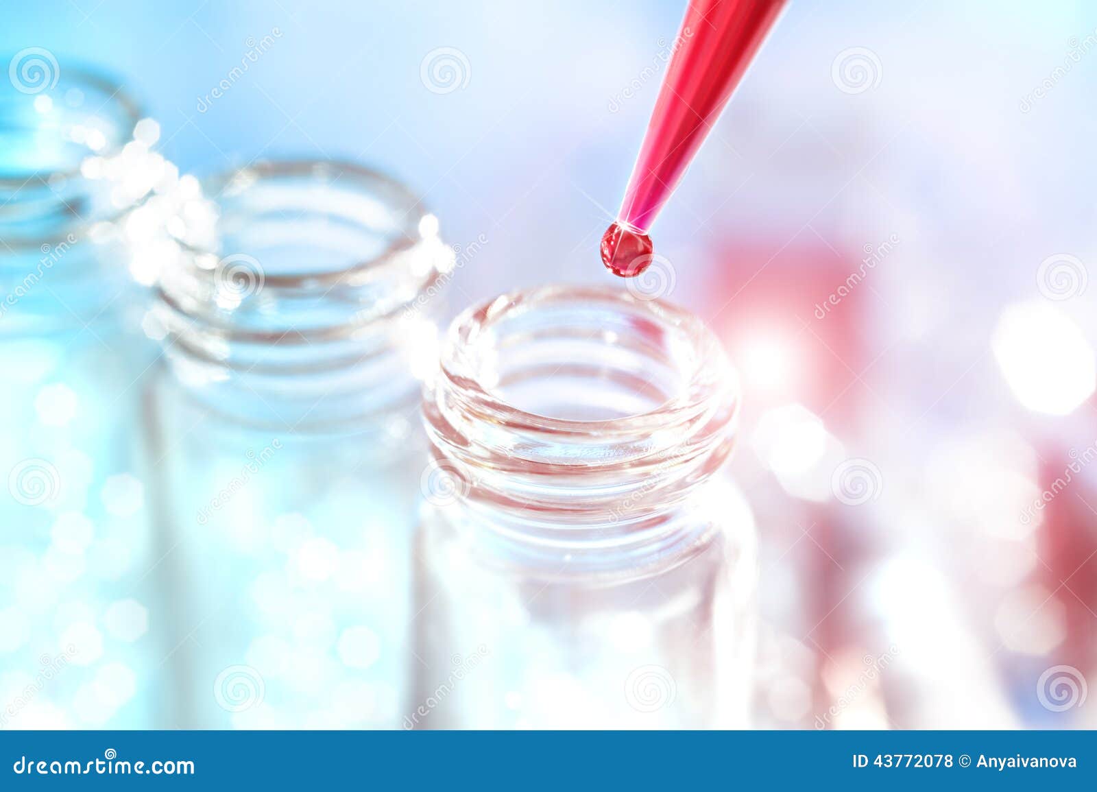 Pipette with Drop of Red Sample Stock Photo - Image of biochemistry ...
