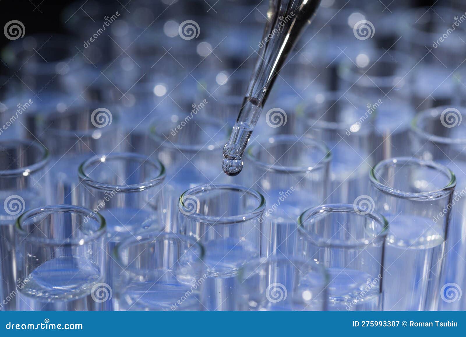Pipette Dropping Fluid into Test Tube Stock Image - Image of testtube ...
