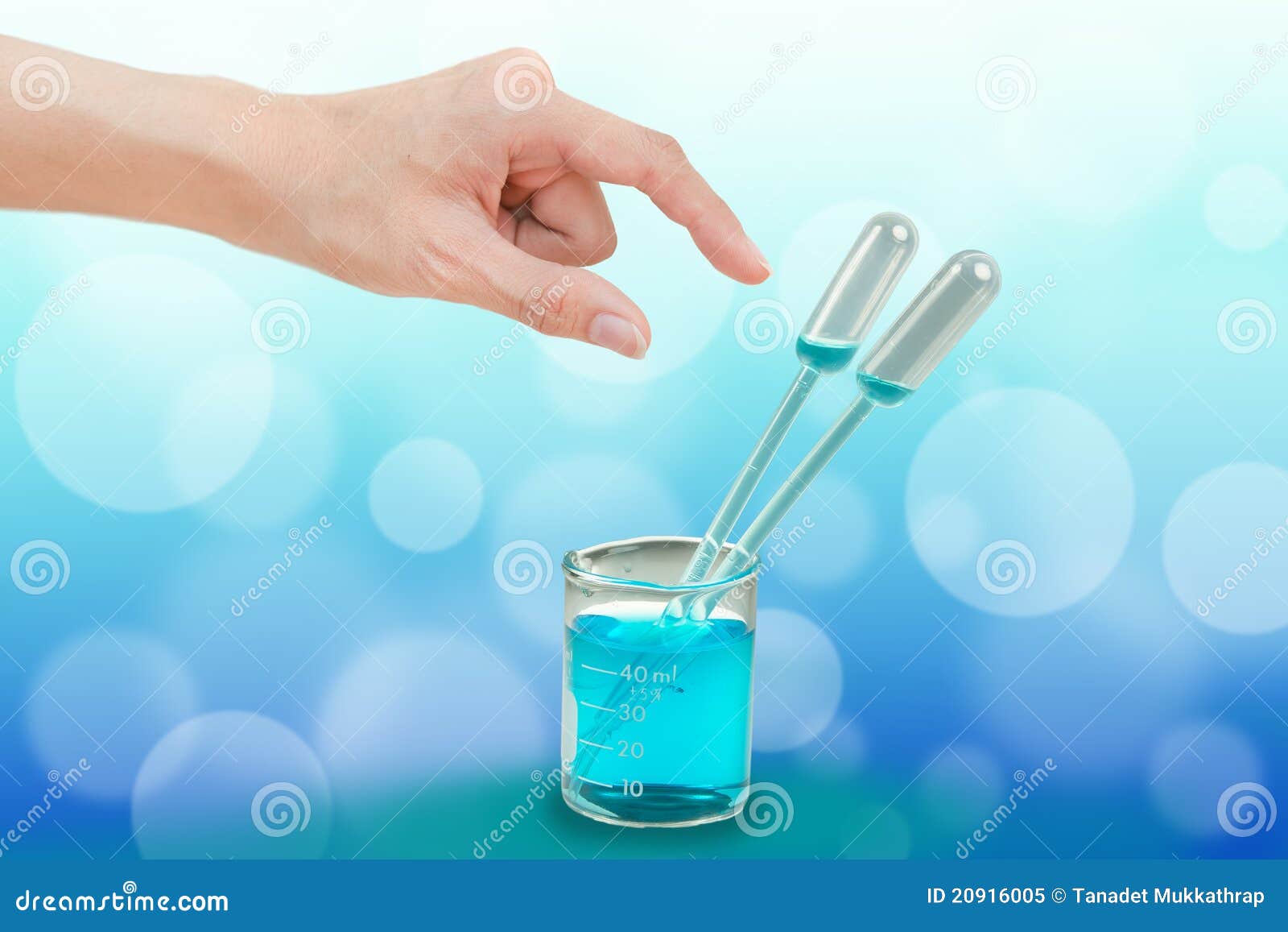 Glass Beaker Into Which Water Flows. Water Is Clean - Glass Is ...