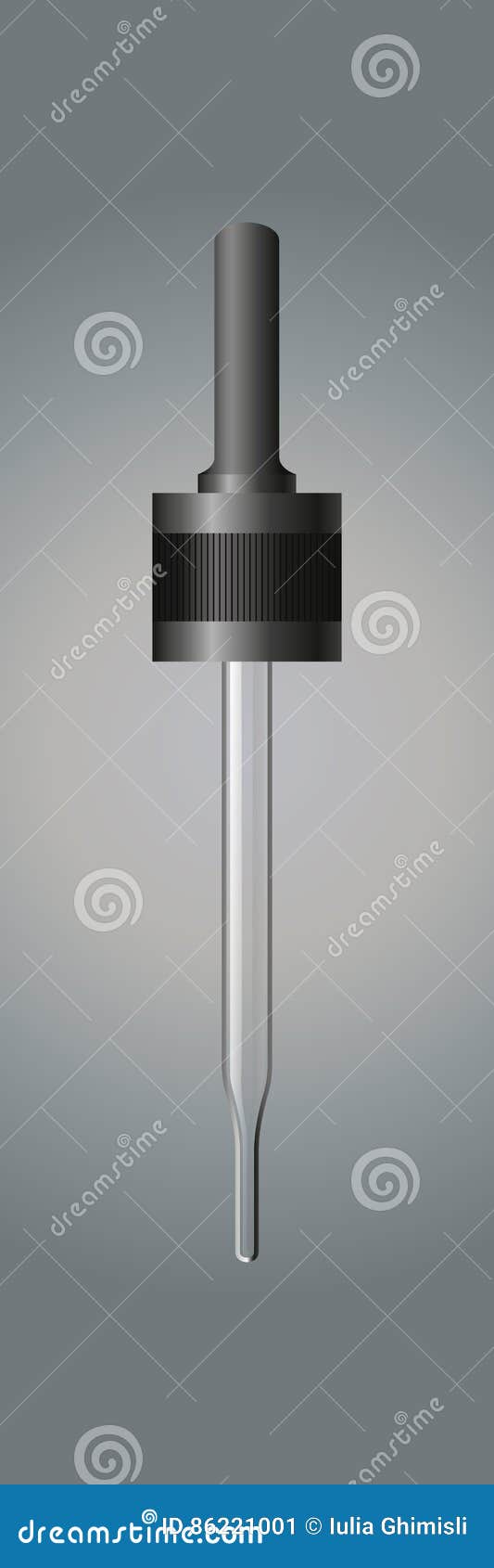 Pipette on a Gray Background. Vector Stock Vector - Illustration of ...