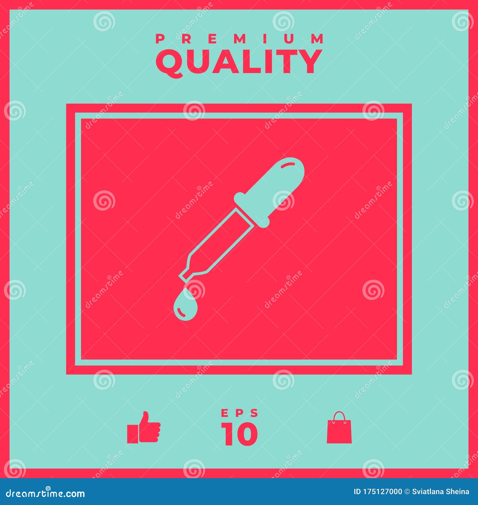 Pipette Icon with Drop. Graphic Elements for Your Design Stock ...