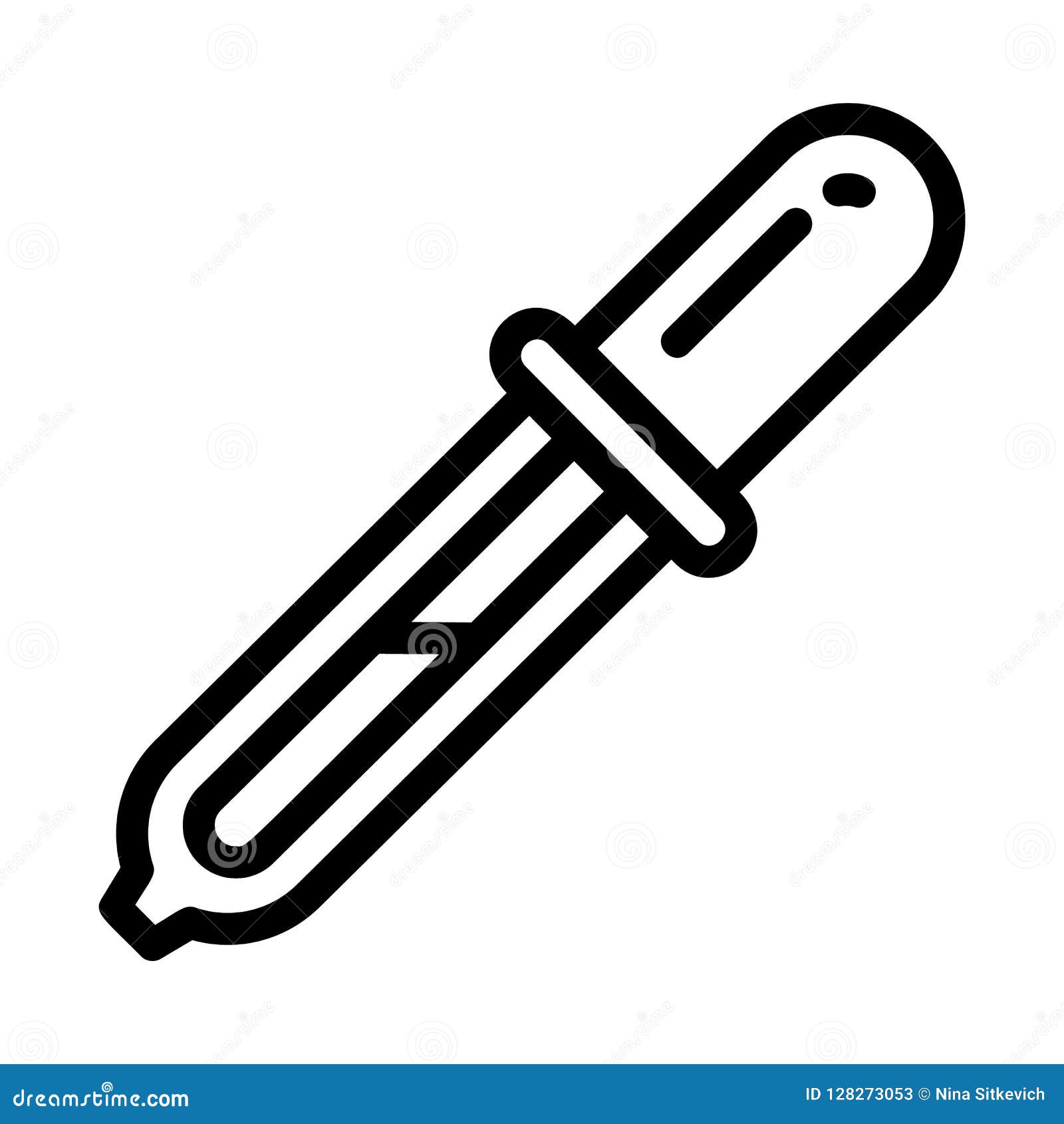 Pipette Icon, Outline Style Stock Vector - Illustration of concept ...