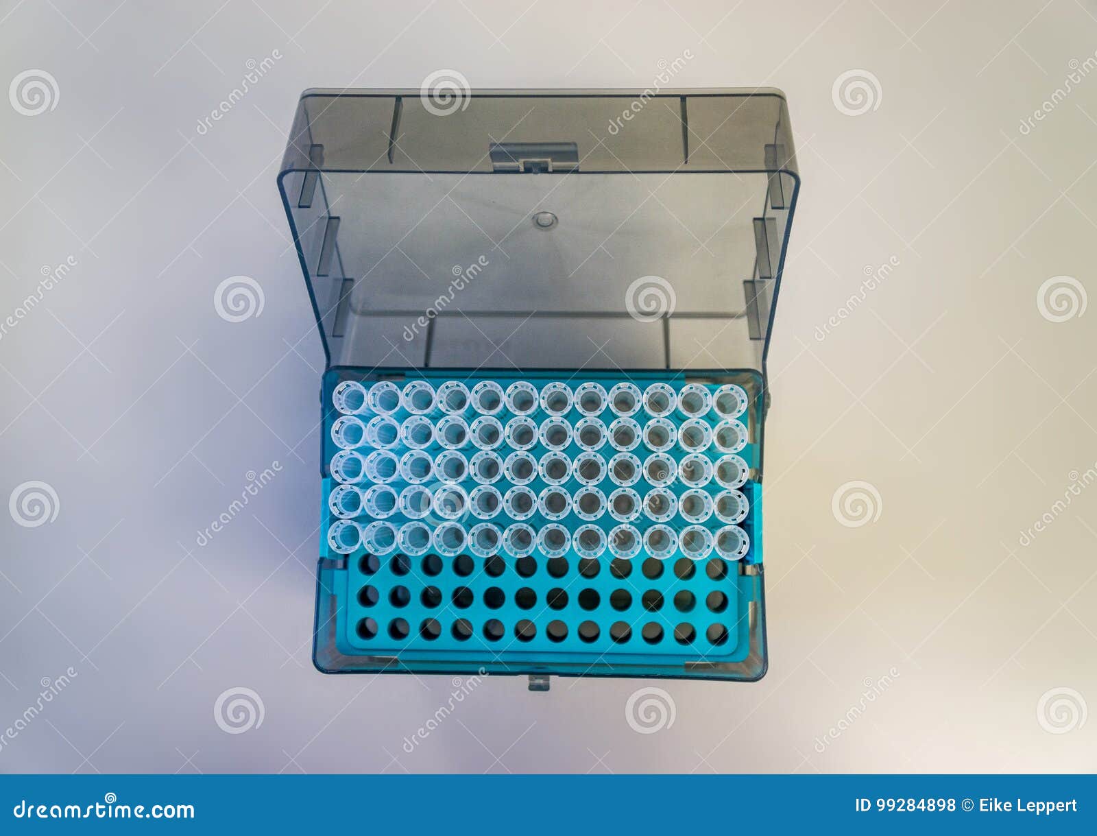 Pipette Tips from a Laboratory in a Container Top View. Stock Photo ...