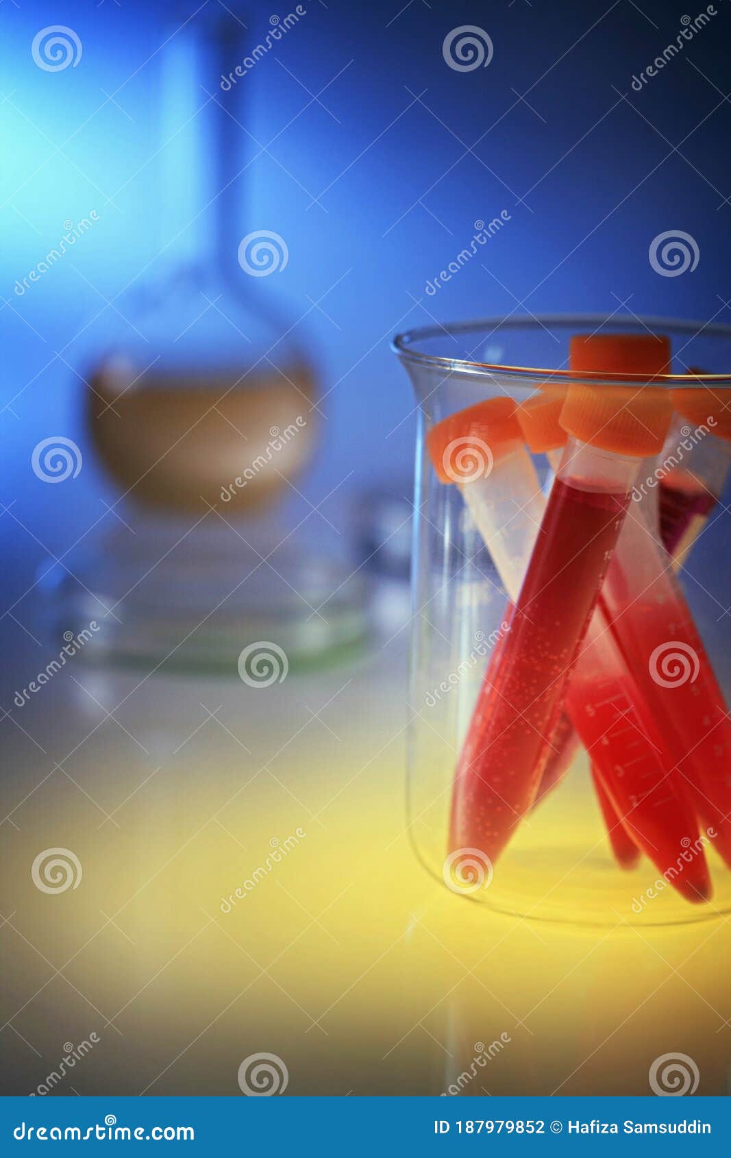 Pipettes in Beaker. Conceptual Image Stock Photo - Image of selective ...