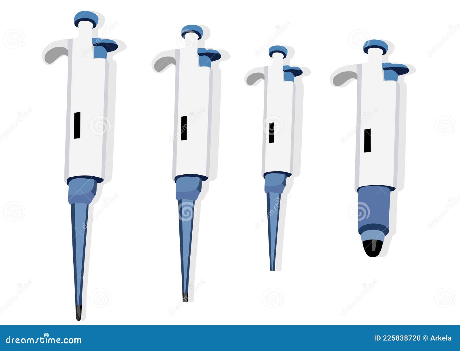 Pipettes in a lab stock illustration. Illustration of chemistry - 225838720