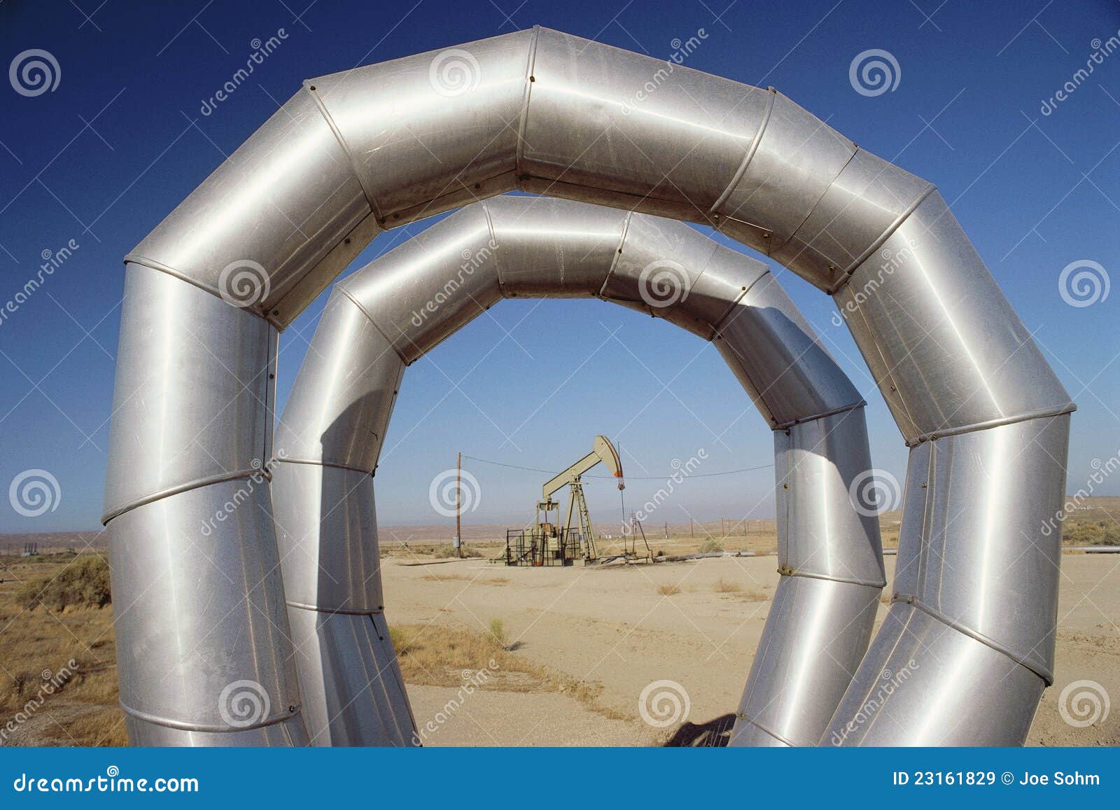 Piping at oil field stock image. Image of curving, united - 23161829