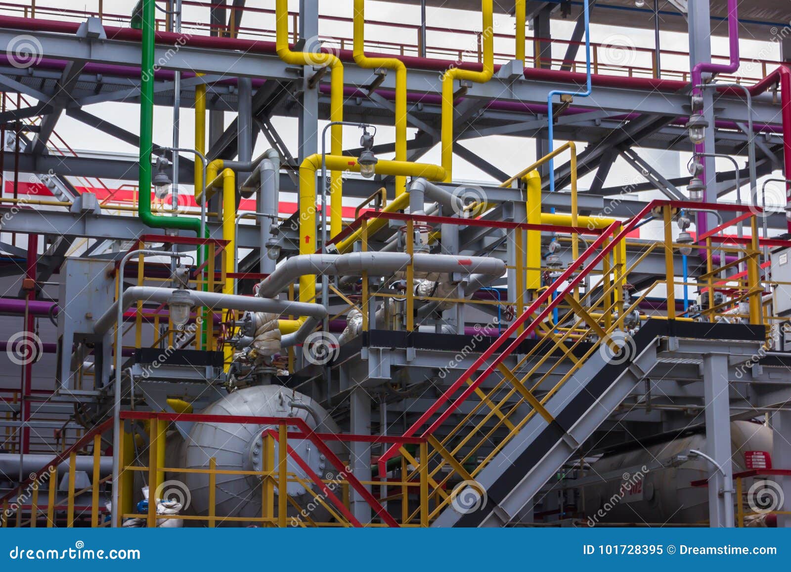 Piping refinery stock image. Image of item, construction - 101728395