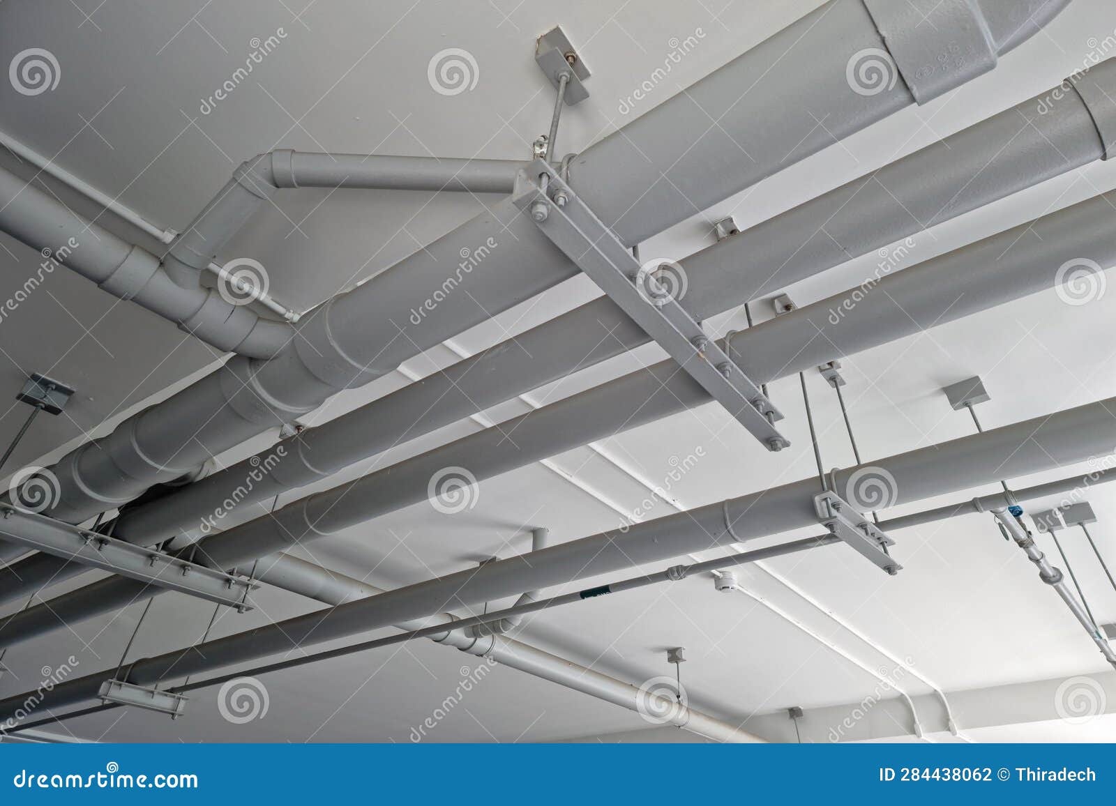 Piping System in the Building Stock Photo - Image of grunge, duct ...