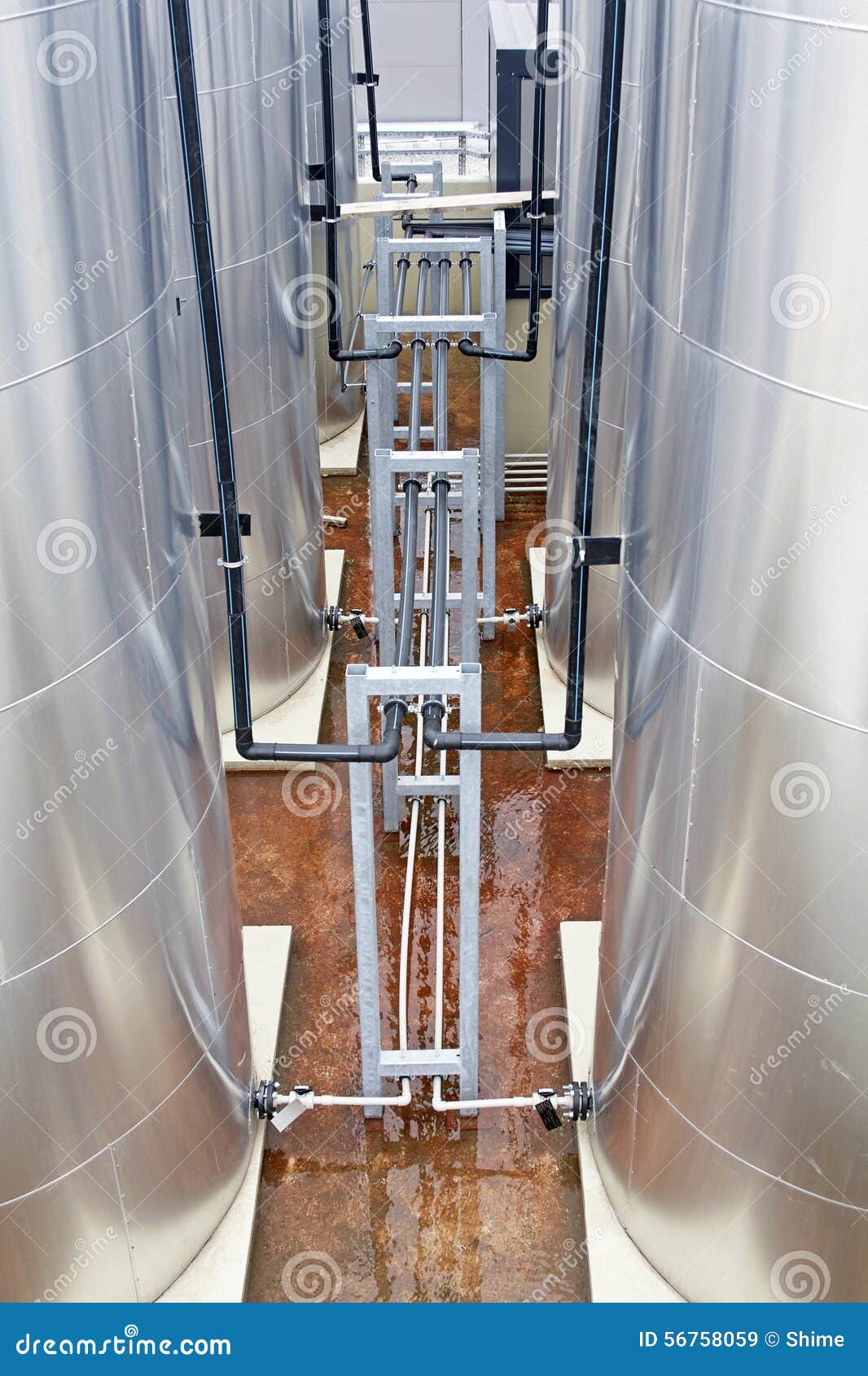 Piping to the tank stock image. Image of plumbing, house - 56758059