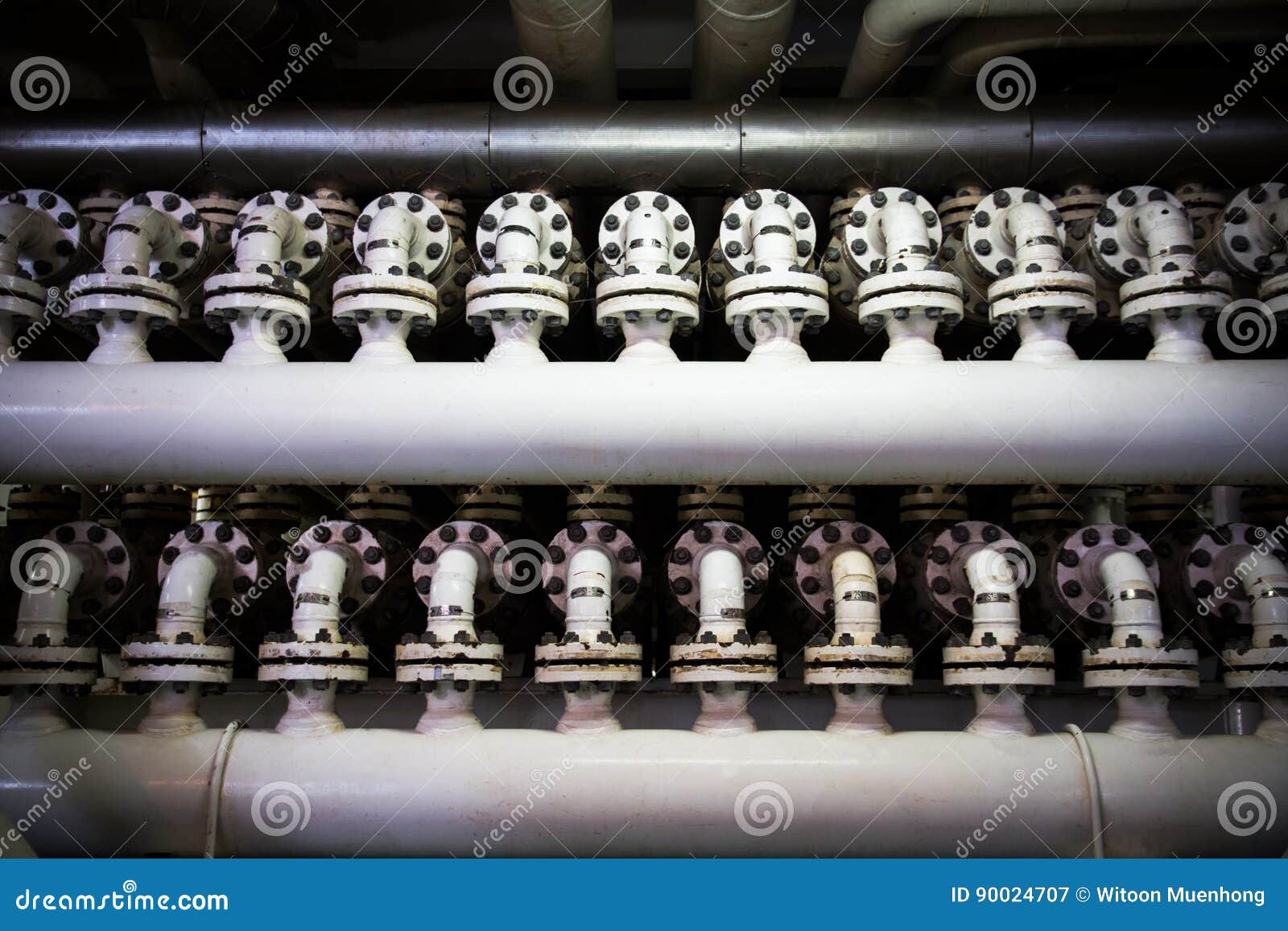 Manifold Line Of Oil And Gas Production Which Controlled By Program Or ...