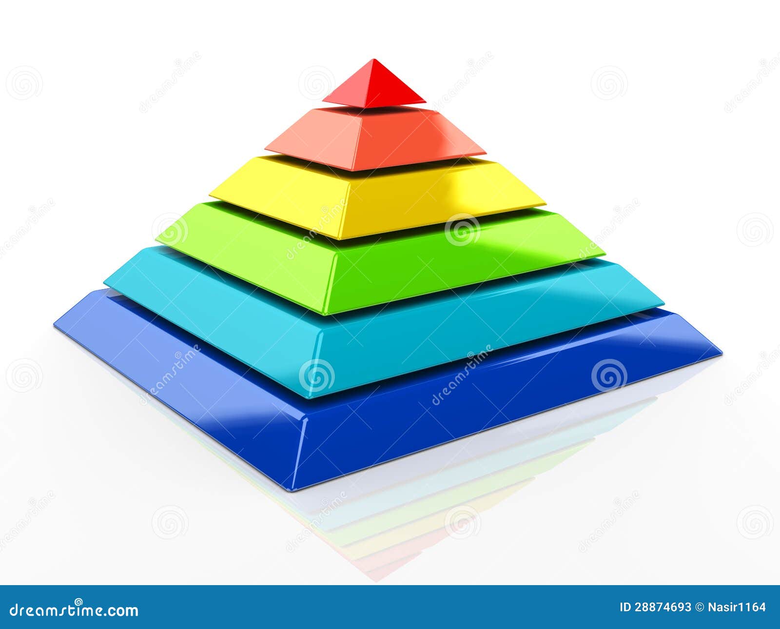 Pirámide 3d stock de ilustración. Ilustración de crecimiento - 28874693