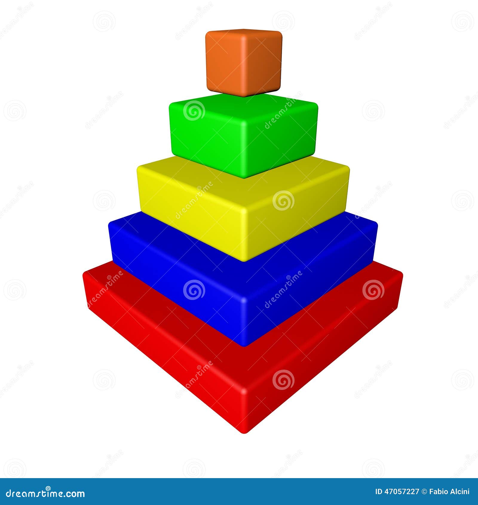 Pirámide de colores stock de ilustración. Ilustración de estructura ...