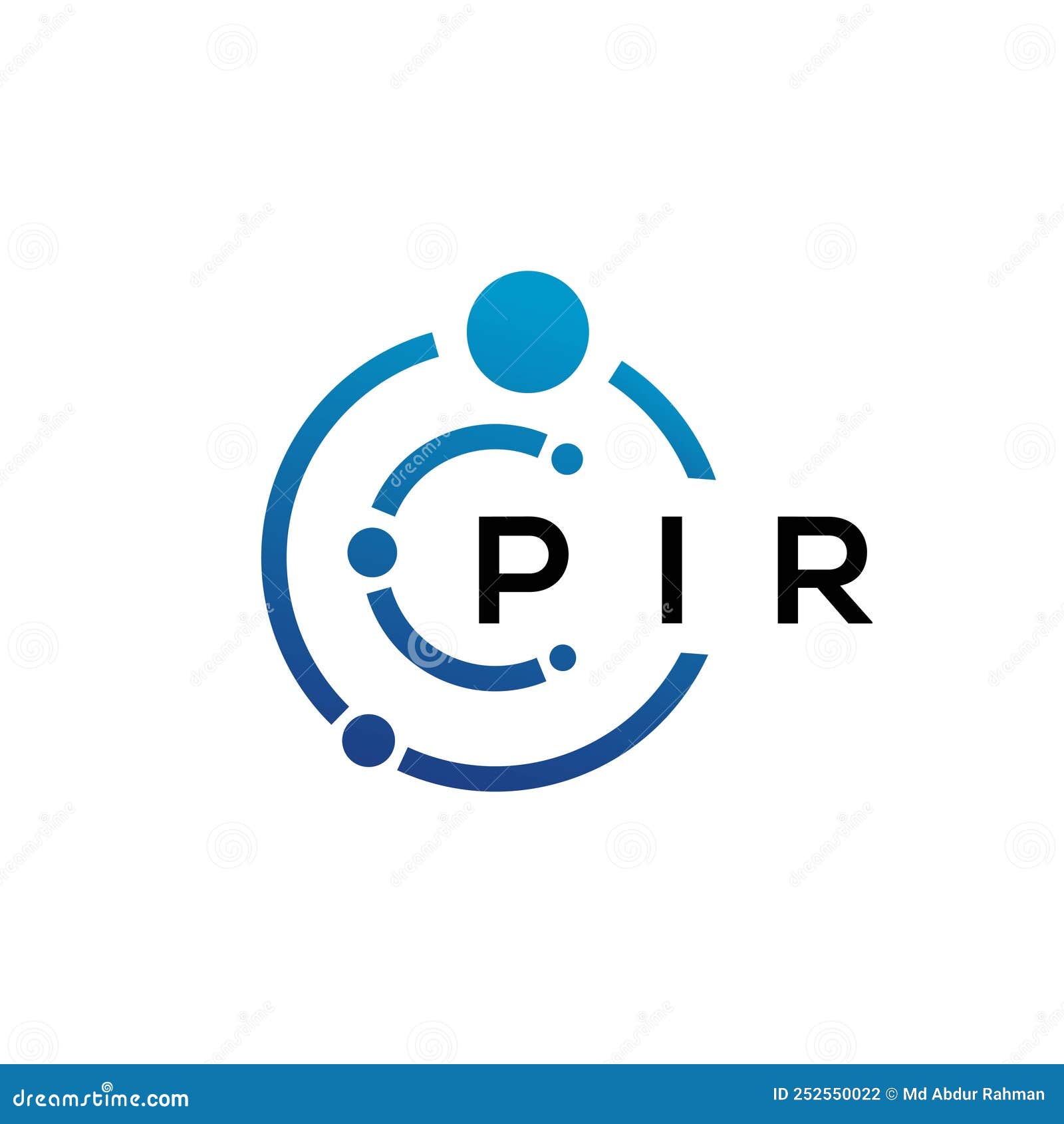 PIR Letter Technology Logo Design On White Background. PIR Creative ...