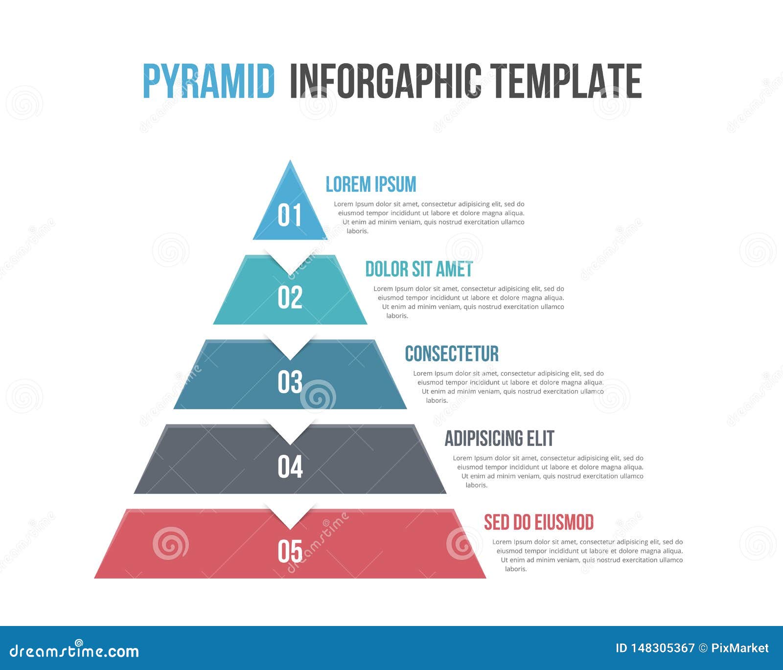 Pir?mide Infographics ilustración del vector. Ilustración de vector ...