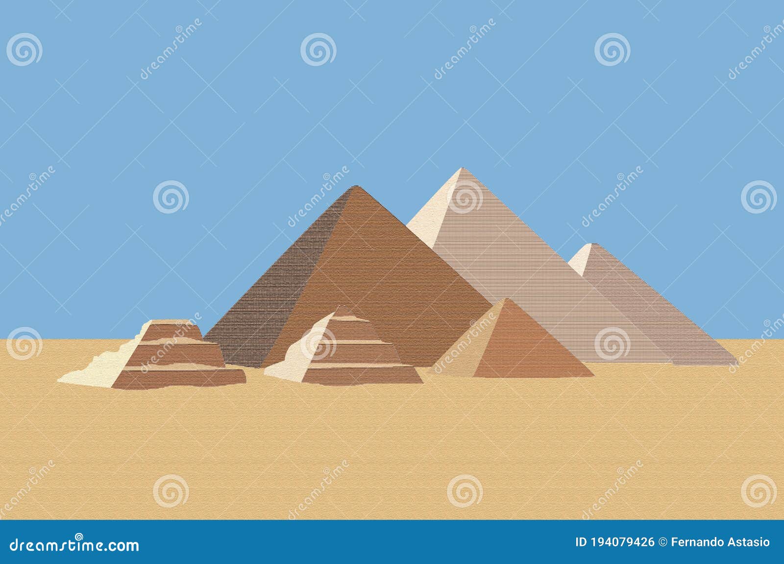 Funny Pyramids With Chemical Symbols Royalty-Free Illustration ...