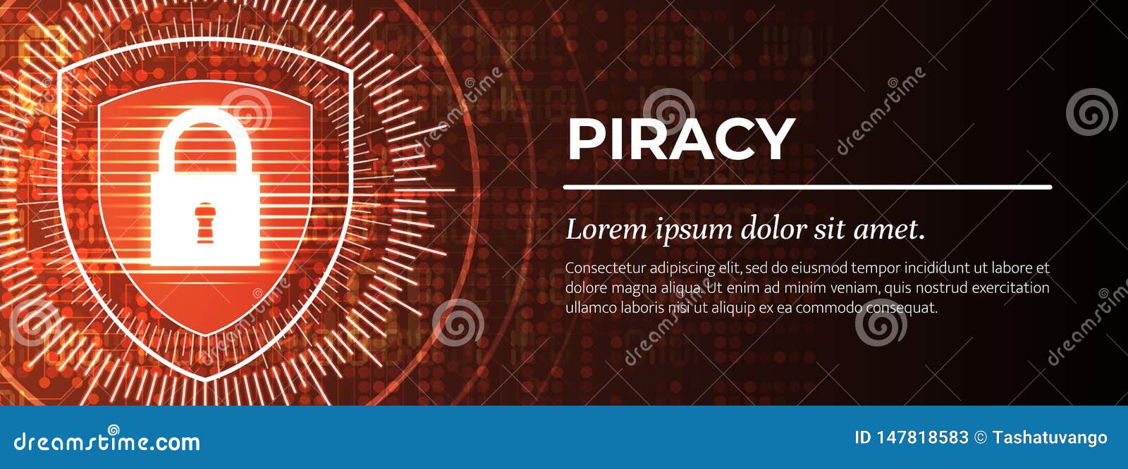 Piracy. the Red Modern Digital Background. Vector. Stock Vector ...