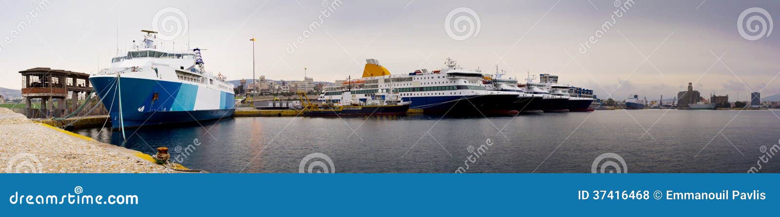 Piraeus harbor stock photo. Image of architecture, authority - 37416468