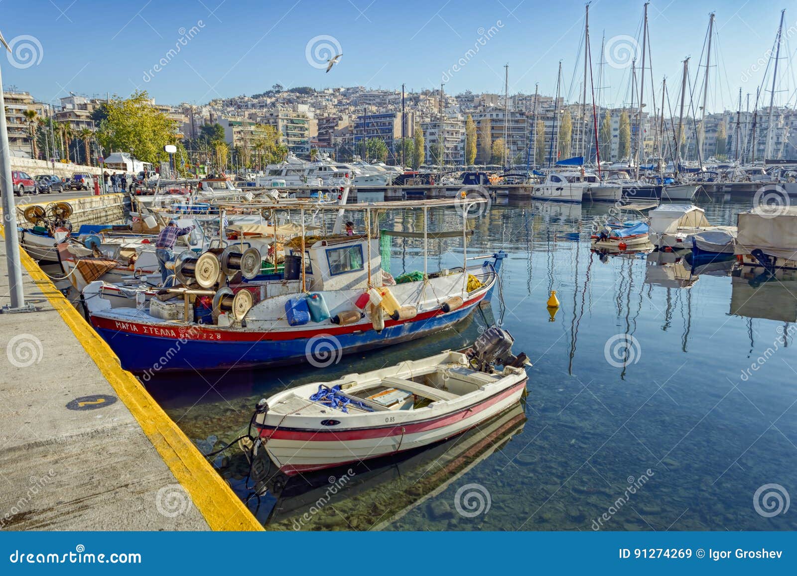 Piraeus Marina in Athens, Greece Editorial Stock Image - Image of ...