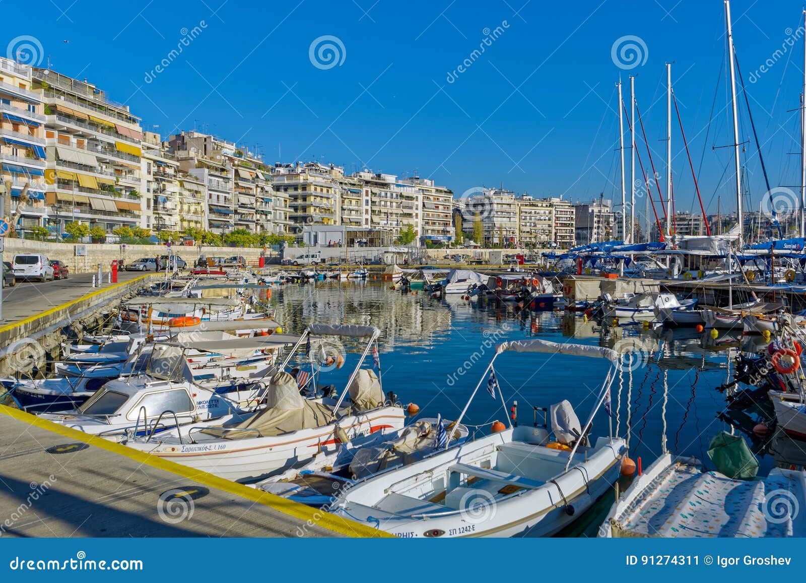 Piraeus Marina in Athens, Greece Editorial Photo - Image of mikrolimano ...