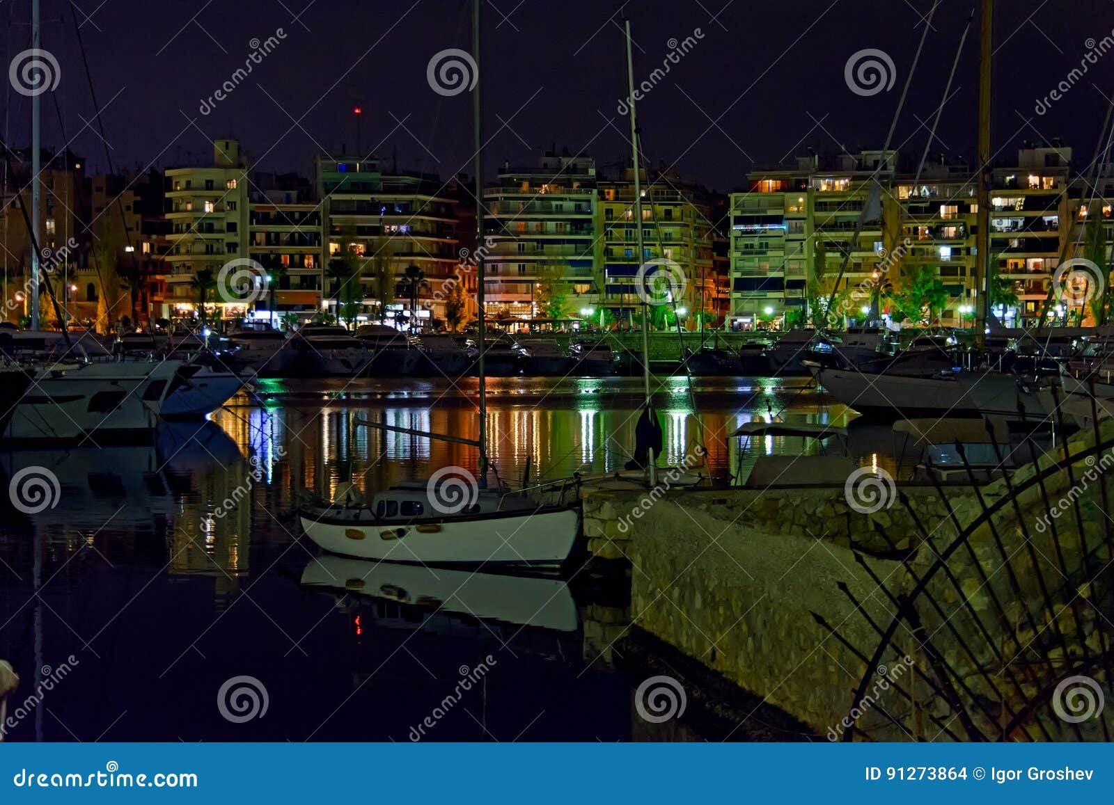 Piraeus Marina in Athens, Greece Stock Photo - Image of piraeus, tall ...
