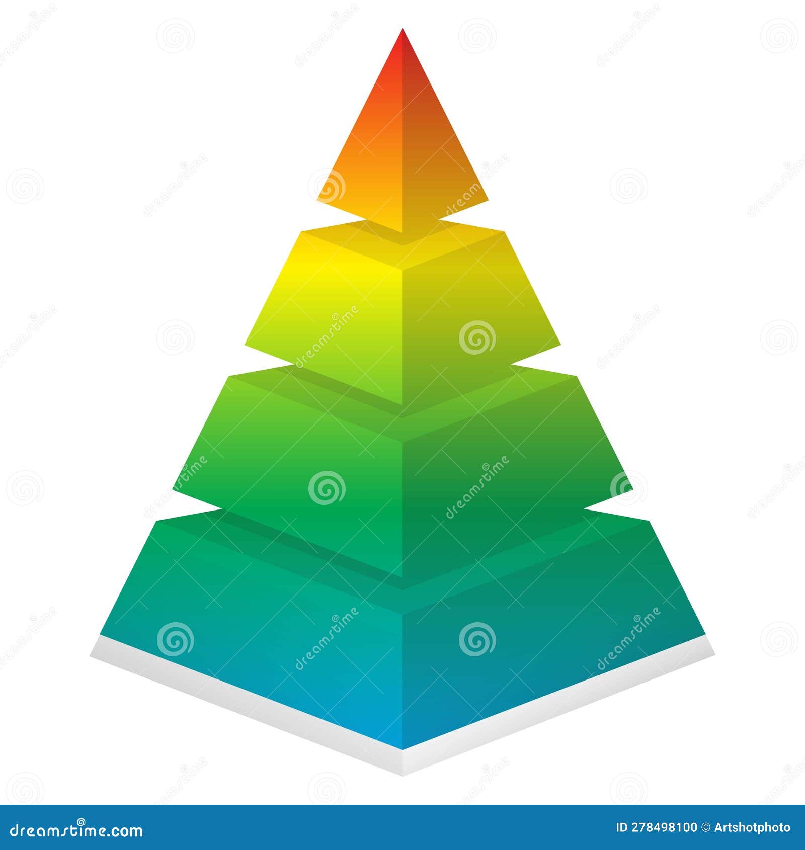 Four Level Pyramid Cartoon Vector | CartoonDealer.com #52238531
