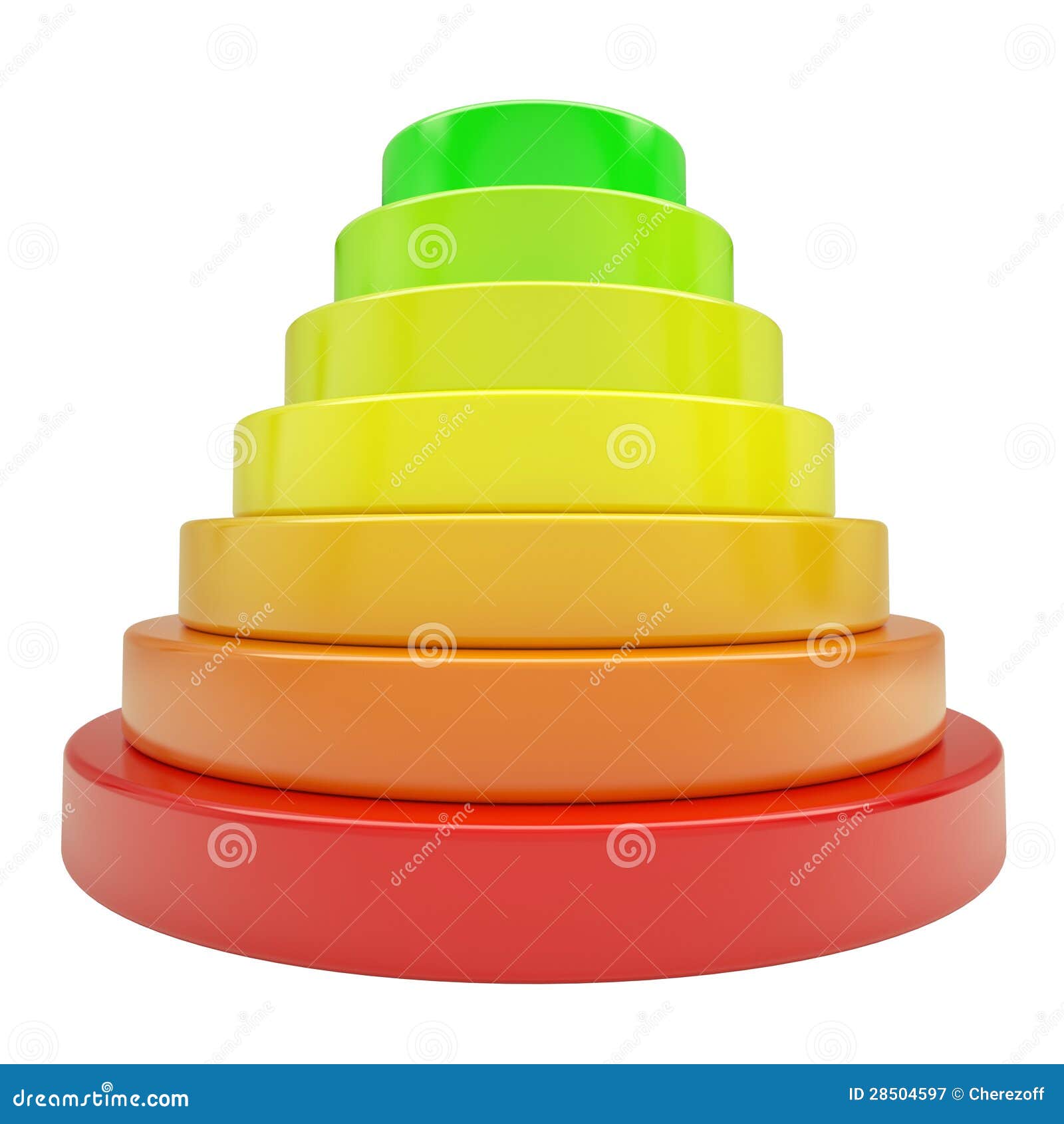Piramide Dei Dischi Colorati Illustrazione di Stock - Illustrazione di ...