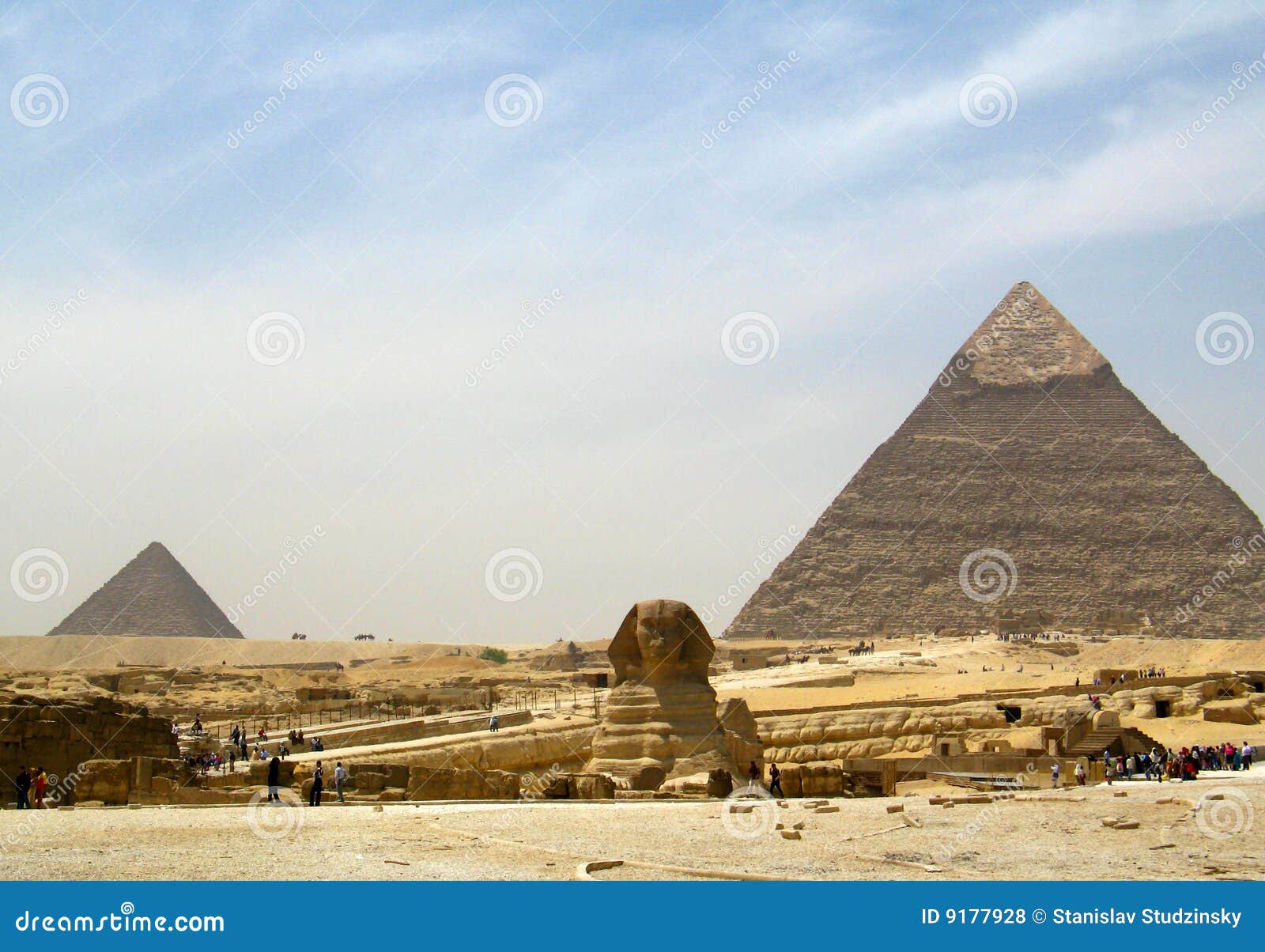 Piramide En Sfinx in Egypte Stock Foto - Image of groot, afrika: 9177928
